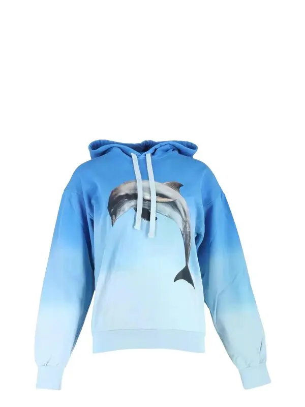 JW Anderson Dolphin-print Hoodie - Blue