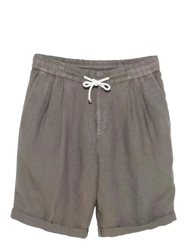 Brunello Cucinelli Drawstring Cuffed Shorts - Brown
