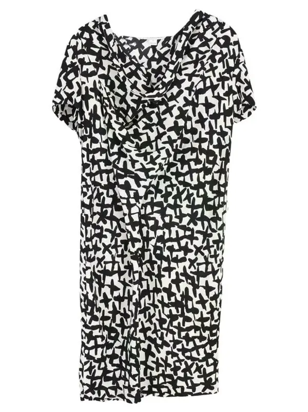 Diane Von Furstenberg Printed Short-sleeve Mini Dress - White