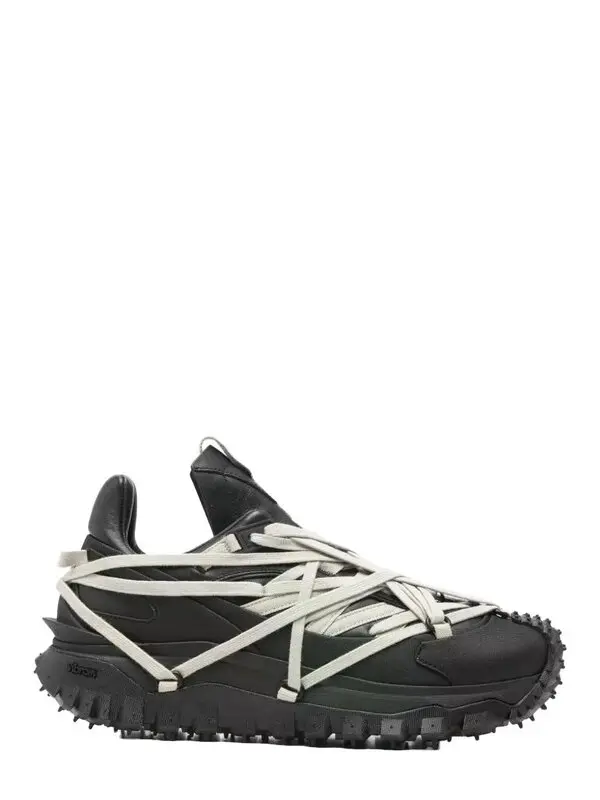 MONCLER + RICK OWENS Trailgrip Megalace Chunky Sneakers - Black