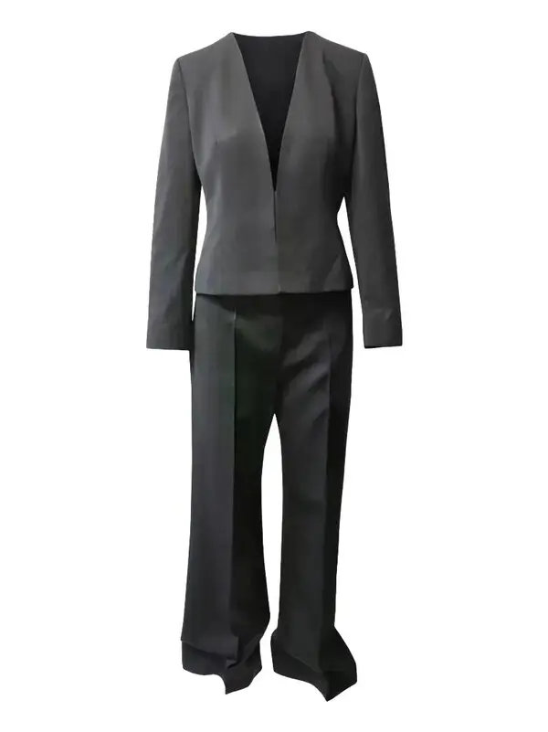 Valentino Garavani V-neck Virgin Wool Suit - Black