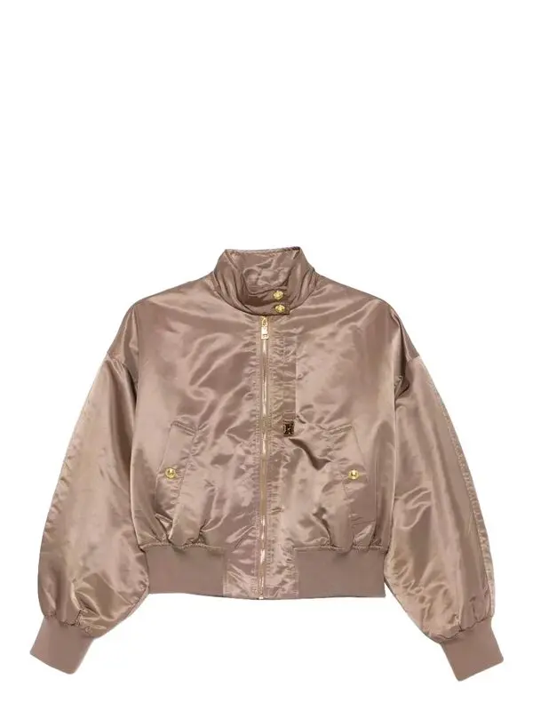 Elisabetta Franchi Zip-up Bomber Jacket - Neutrals