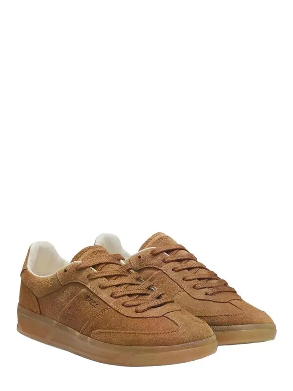 BOSS Lace-up Suede Sneakers - Brown