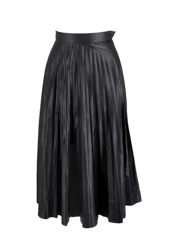 Maison Martin Margiela Pleated Midi Skirt - Black
