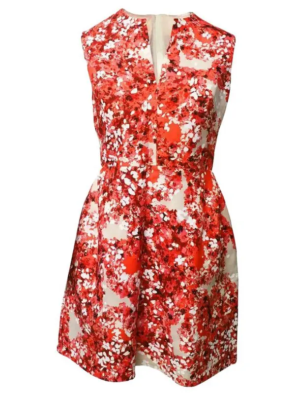Giambattista Valli Floral-print Sleeveless Mini Dress - Red