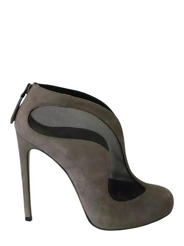 Alaïa Almond-toe Ankle Boots - Grey