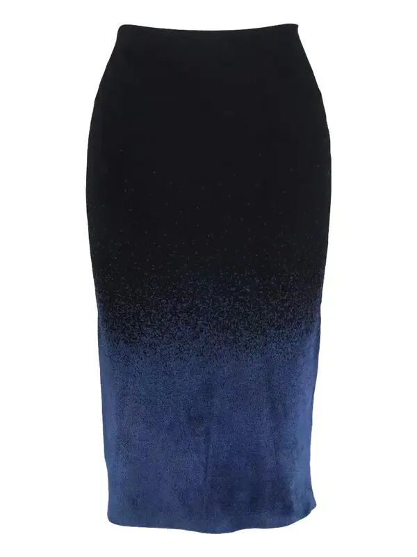 Roland Mouret Gradient Wool Skirt - Black