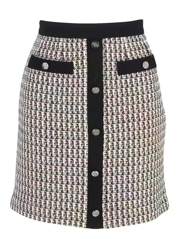 Maje Buttoned Mini Skirt - White