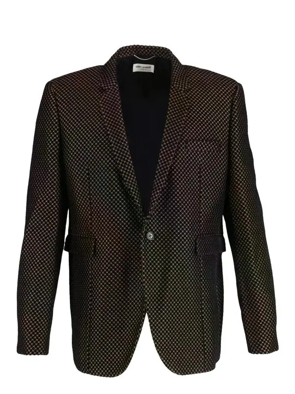 Saint Laurent Tuxedo Jacquard Blazer - Black