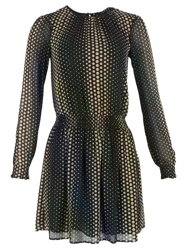 Michael Kors Aralia Polka-dot Mini Dress - Black