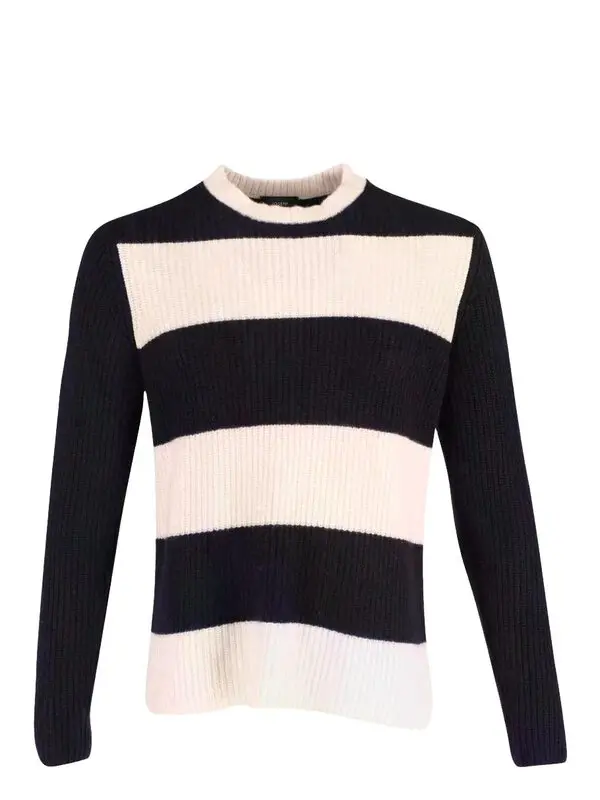 JOSEPH Striped Ribbed Cotton Sweater - Blue