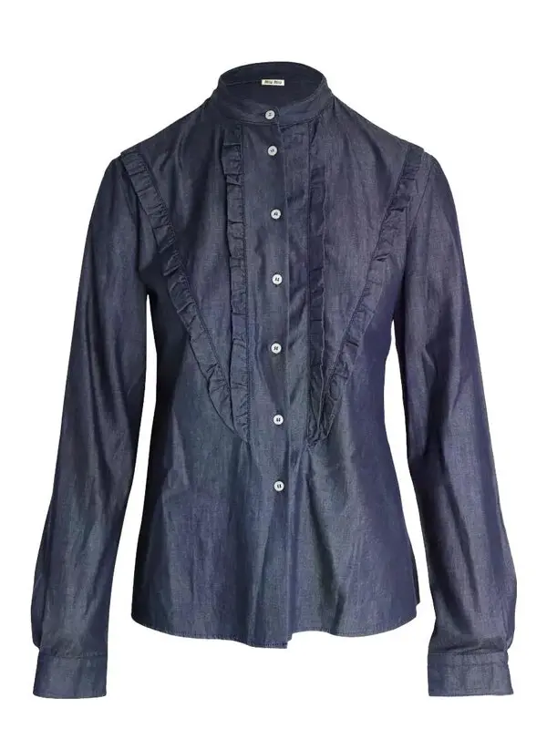 Miu Miu Ruffled Shirt - Blue