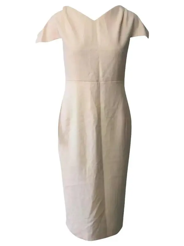 Roland Mouret Midi Sheath Dress - Neutrals