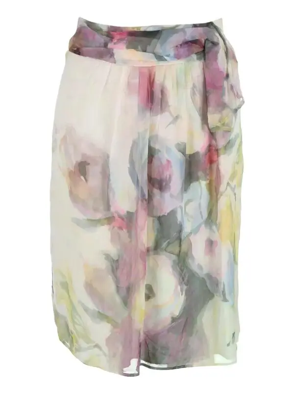 Valentino Garavani Floral-print Skirt - Neutrals
