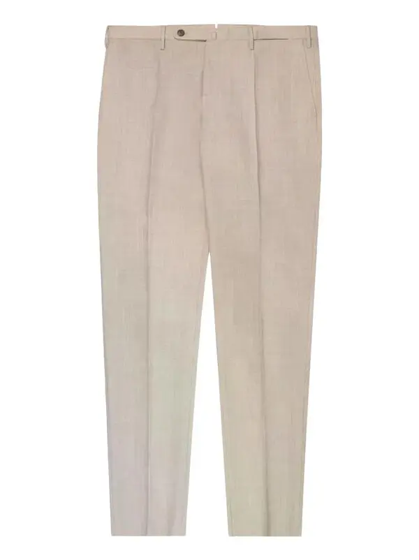 Incotex Pleated Wool Trousers - Neutrals