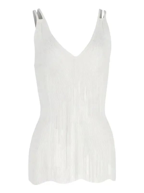 Sandro Knit Sleeveless Top - White