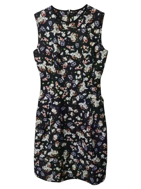 Erdem Floral-pattern Midi Dress - Black
