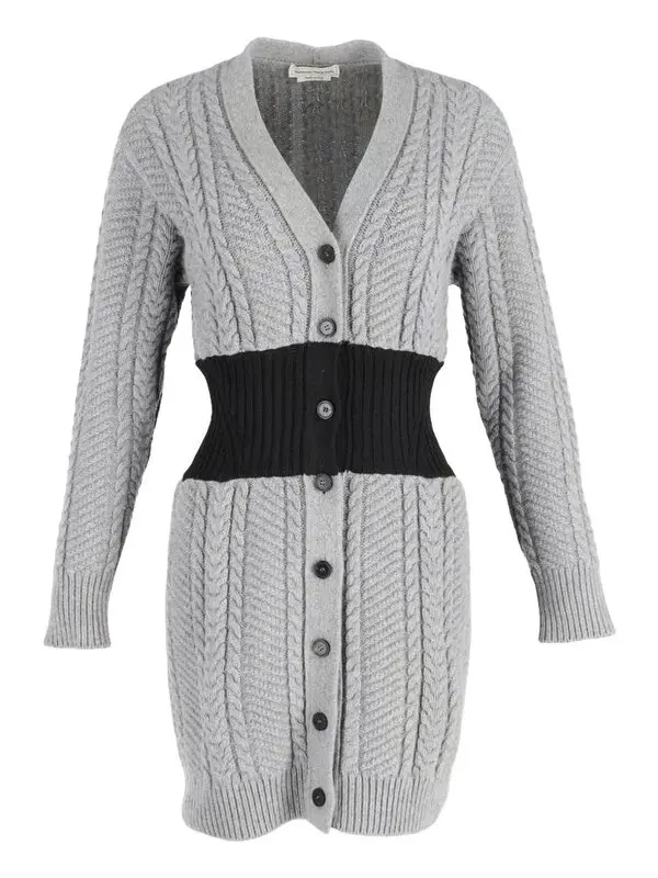 Alexander McQueen Cable-knit Cardigan - Grey
