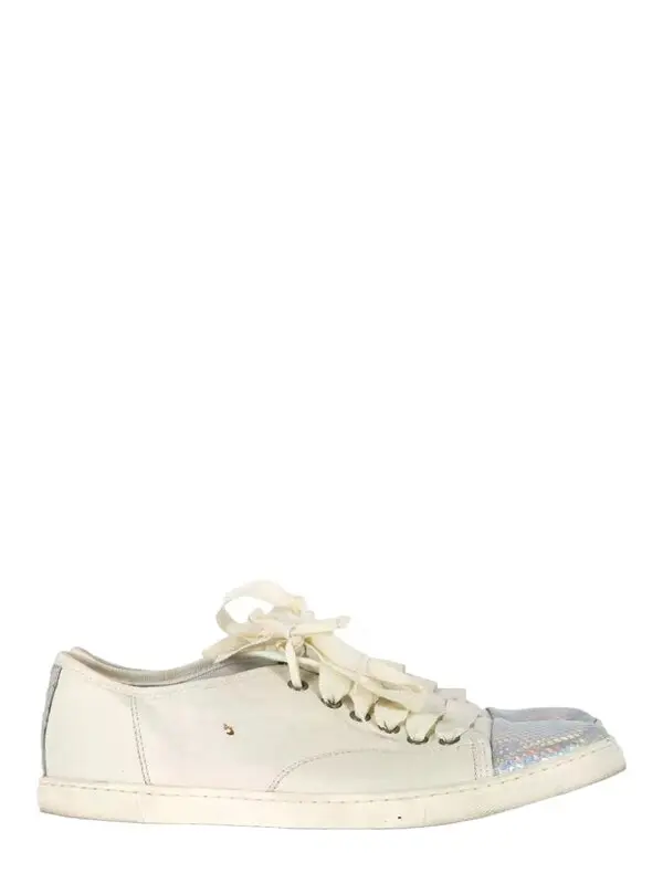 LANVIN Snakeskin-effect Sneakers - Neutrals