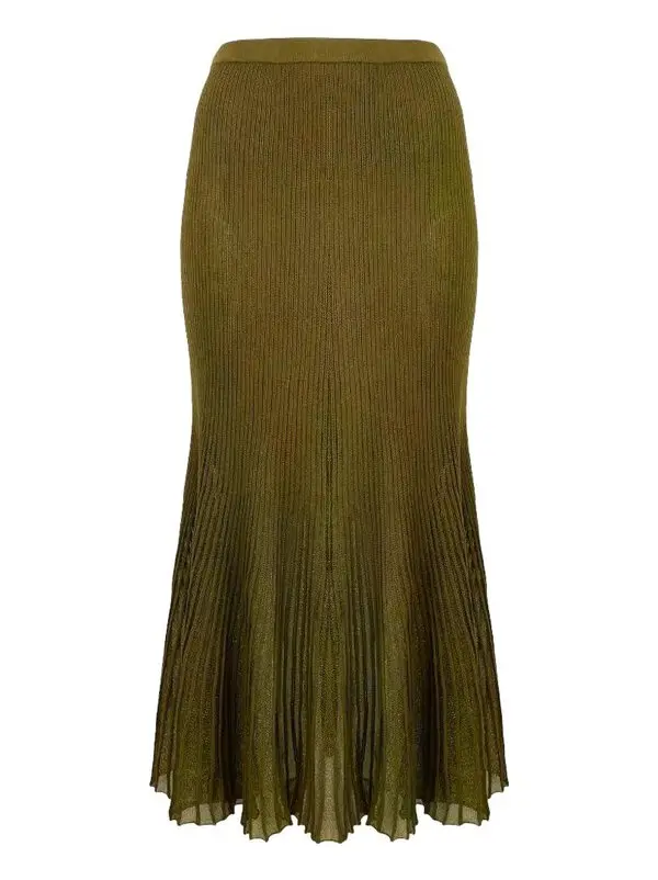 Ulla Johnson Vera Knitted Midi Skirt - Green