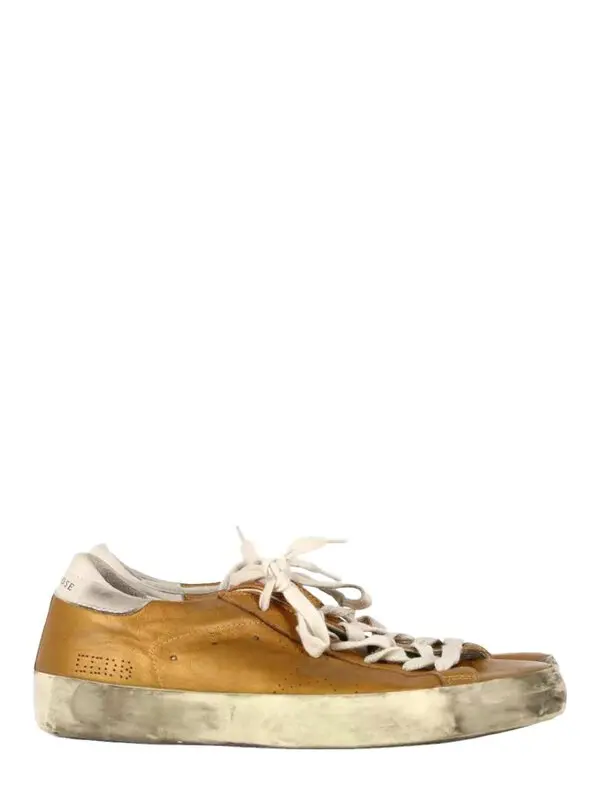 Golden Goose Superstar Perforated Leather Sneakers - Gold