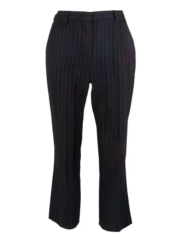 Max Mara Pinstripe High-rise Trousers - Black