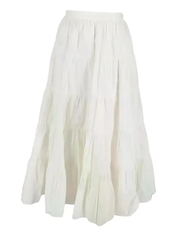 Ulla Johnson Tiered Midi Skirt - White