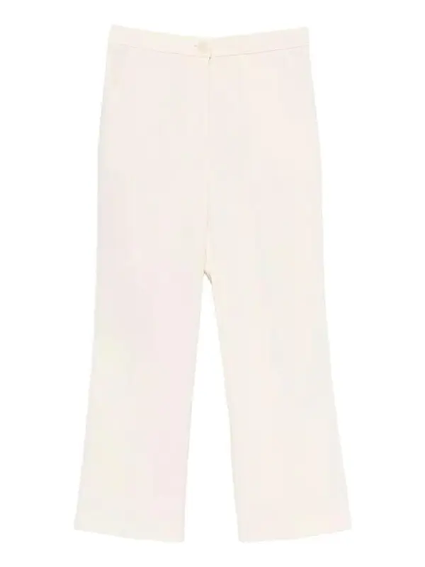 Patrizia Pepe Soft Cropped Trousers - Neutrals