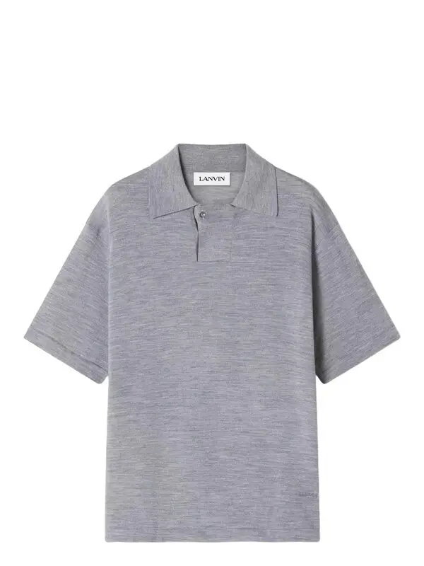 LANVIN Buttoned Polo Shirt - Grey