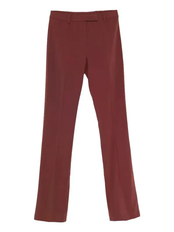 Patrizia Pepe Slim Crepe Trousers - Red