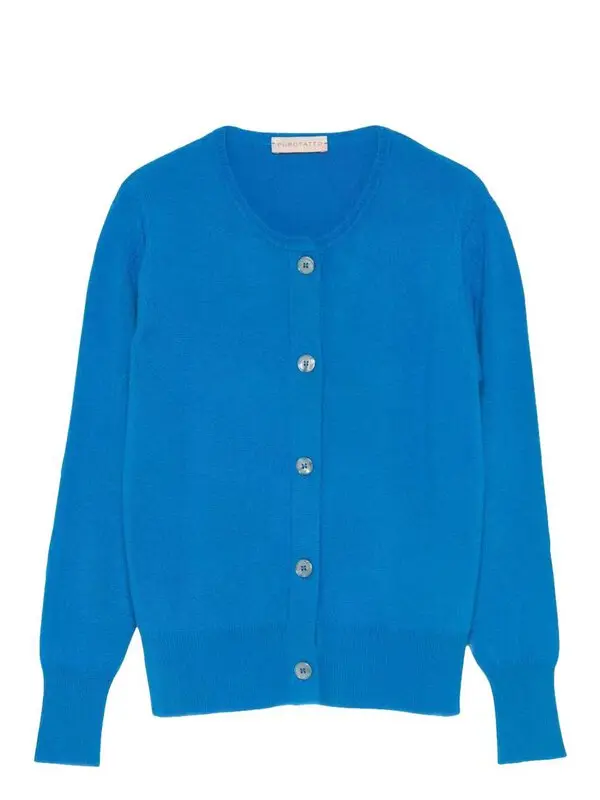 PUROTATTO Buttoned Cardigan - Blue