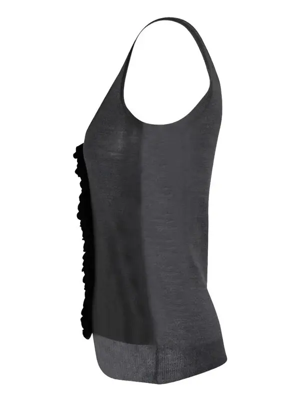 Chloé Ruffle-detail Tank Top - Grey