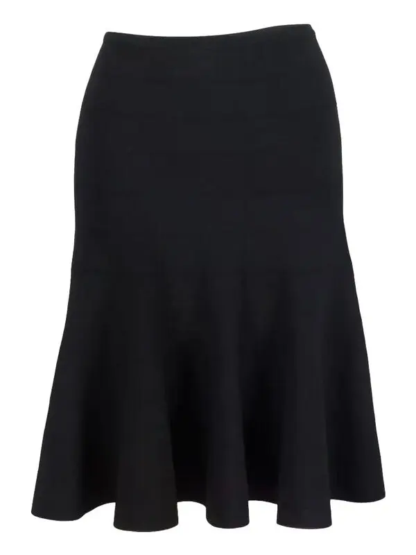 Alaïa Flared Midi Skirt - Black