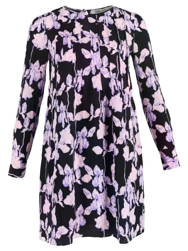 Diane Von Furstenberg Floral-print Dress - Black