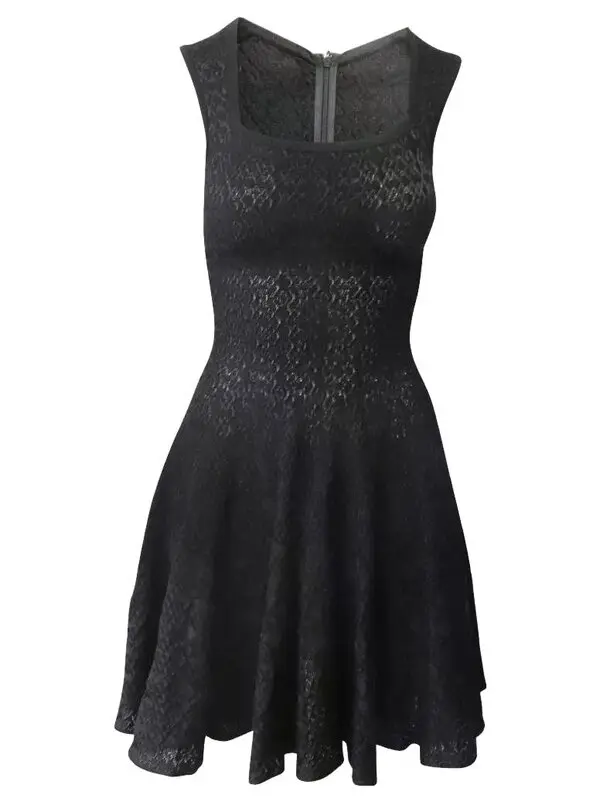Alaïa Textured Flared Dress - Black