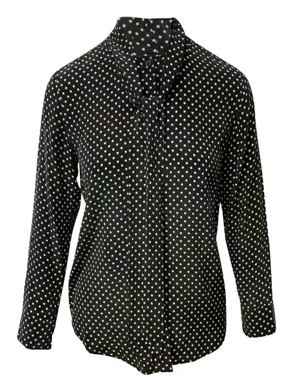Equipment Star Print Silk Shirt - Black