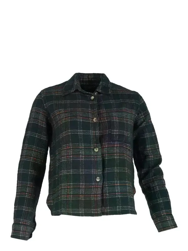ISABEL MARANT VINTAGE Plaid Long-sleeve Shirt - Green