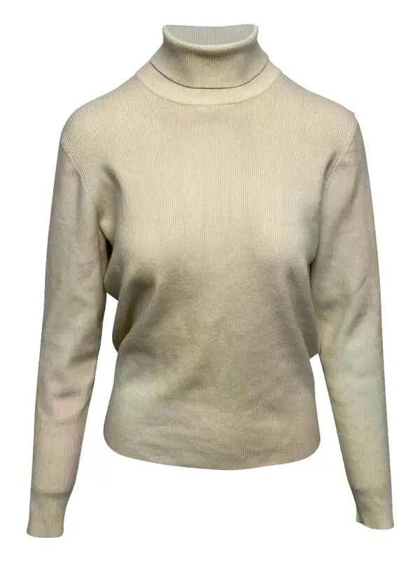Victoria Beckham Button-embellished Turtleneck Sweater - Neutrals
