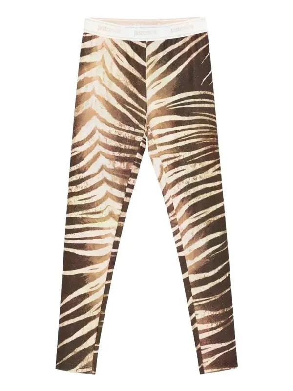 Just Cavalli Zebra-print Leggings - Brown