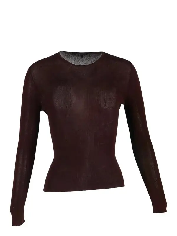 Gucci Knitted Crewneck Long Sleeve Top - Brown