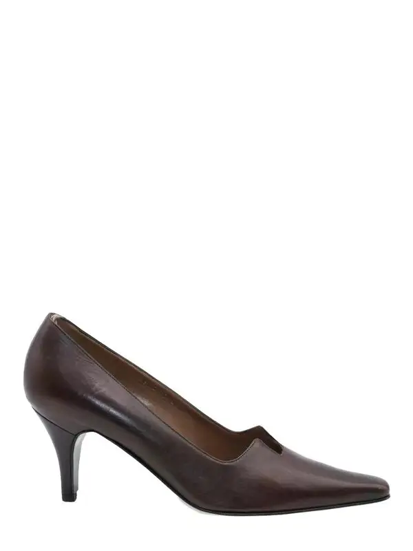 Gucci Leather Square-toe Pumps - Brown