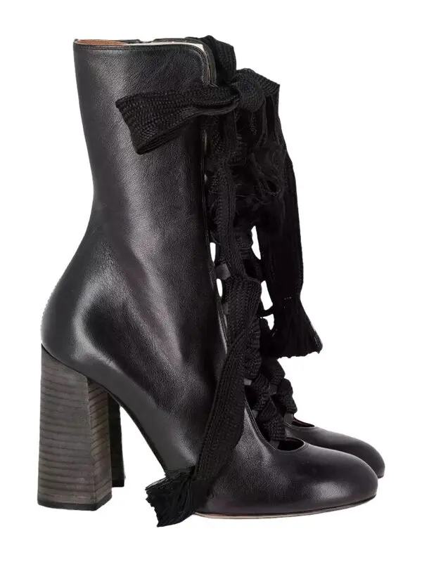 Chloé Harper Lace-up Ankle Boots - Black