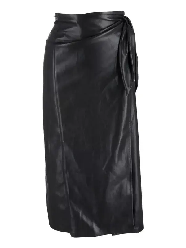 Nanushka Wrap Tie Skirt - Black