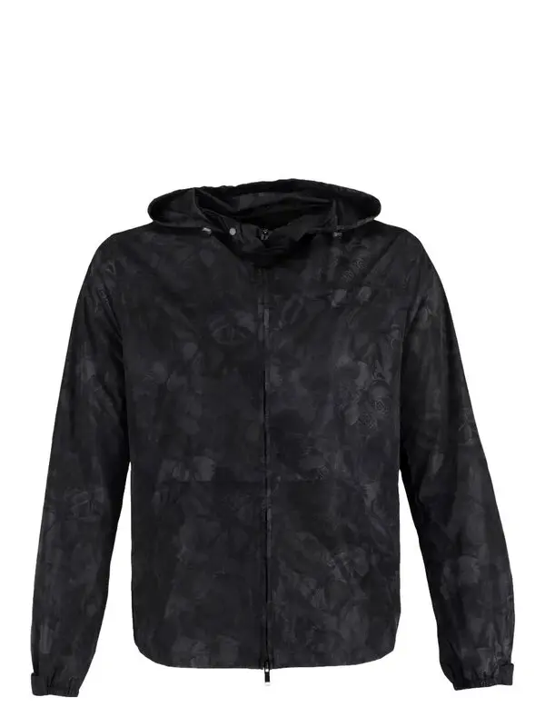 Valentino Garavani Butterfly-print Hooded Jacket - Black