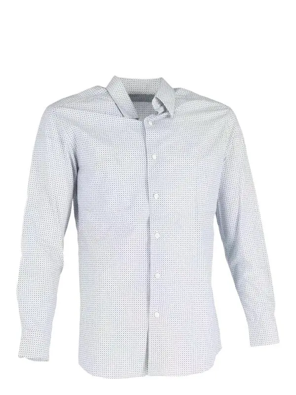 Ermenegildo Zegna Printed Buttoned Long-sleeve Shirt - White
