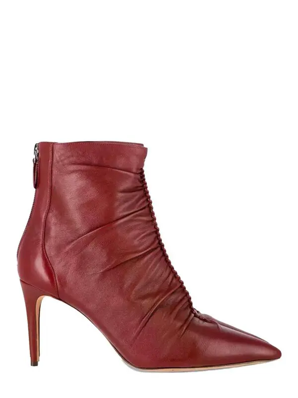 ALEXANDRE BIRMAN Susanna Ruched Ankle Boots - Red