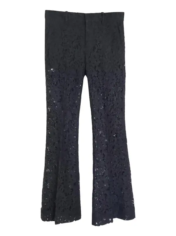 Gucci Lace Flared Trousers - Black
