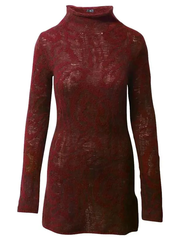 Etro Paisley Jacquard Mini Dress - Red