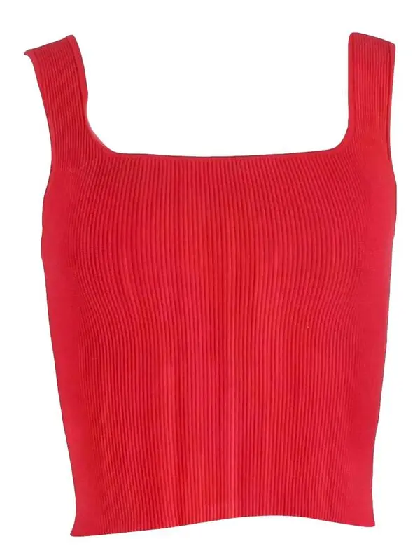REFORMATION Ribbed-knit Tank Top - Red