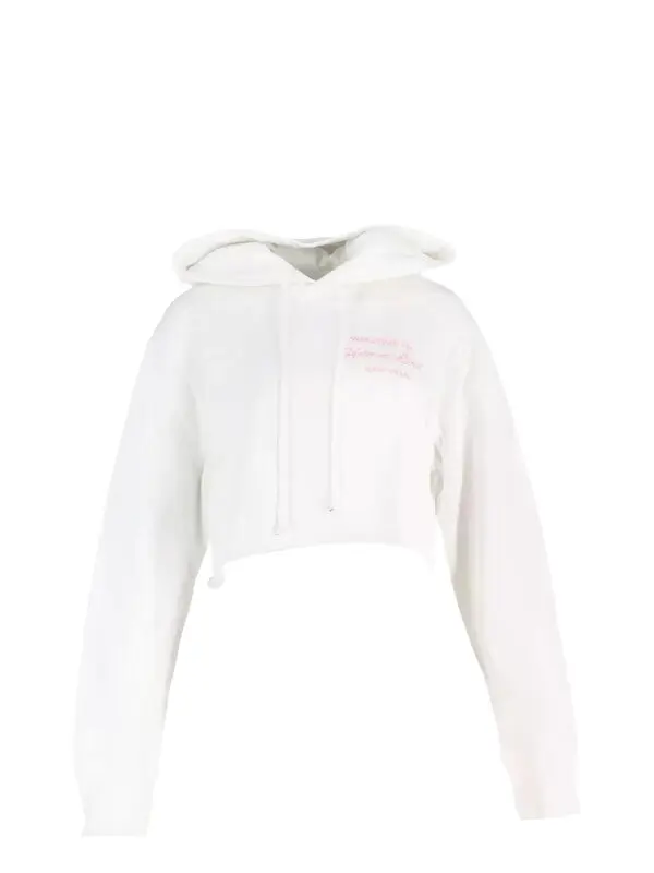 Helmut Lang Slogan-embroidered Hoodie - White